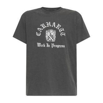 Carhartt Work in Progress Homme, Tops, Gris, Taille: S S/S Coat Of Arms T-Shirt