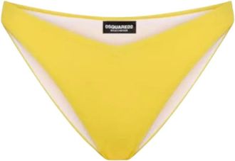 Dsquared2 Femme, Maillots de bain, Jaune, Taille: 36 FR Bas de bikini avec logo