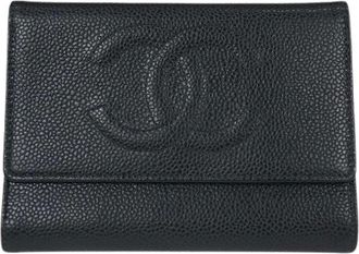 Chanel Portefeuille fran&ccedil;ais Timeless cc doccasion - Femme - Pre-owned - Noir - Taille: ONE Size