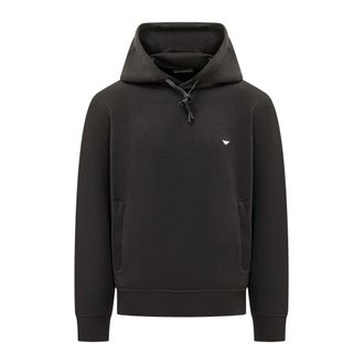 Emporio Armani Logo-embroidered Hoodie - - Sweatshirts & Hoodies - Herren - Schwarzk - M