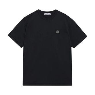 Stone Island T-shirt &agrave; logo - Homme - Tops - Bleu - Taille: L