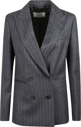 PESERICO costume à veste à boutonnière croisée - Gris