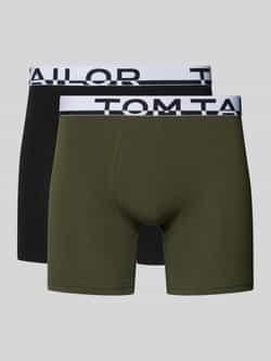 Tom Tailor Slim Fit Trunks mit Label-Schriftzug am Bund