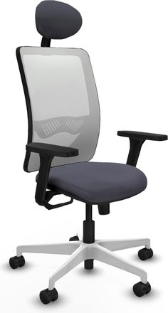 Piqueras y Crespo B&uuml;rostuhl aus Zulema-Stoff mit 3D-Armlehnen, h&ouml;henverstellbarer Lendenwirbelst&uuml;tze und festem Kopfteil, ausgestattet mit Sincro 3 Positionen und Schne
