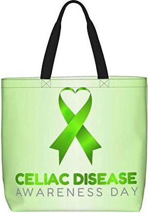 Generic Sac De Courses Sensibilisation &Agrave; La Maladie Coeliaque Sac Biblioth&egrave;que R&eacute;utilisable De Grande Capacit&eacute; Sacs &Agrave; Main, Pour Tous Les Jours, &Eacute;cole, Voyage