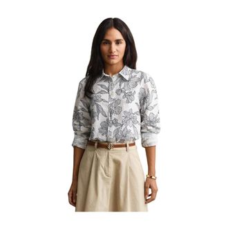 GANT Blumenbluse - - Blouses & Shirts - Damen - Blau - M