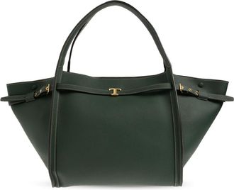Tod's Femme, Sacs, Vert, Taille: ONE Size Media Shopper Bag