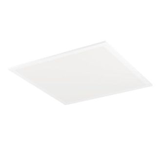 Eglo Plafonnier LED Moradillo, lampe de plafond avec dip switch, panneau plat en m&eacute;tal et plastique blanc, &eacute;clairage blanc chaud, blanc neutre, blanc froid