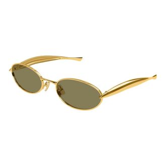 Bottega Veneta Femme, Accessoires, Jaune, Taille: ONE Size Oval Lunettes de soleil