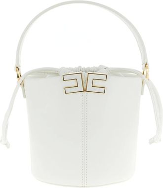 Elisabetta Franchi Femme, Sacs, Beige, Taille: ONE Size Sac Seau en Cuir