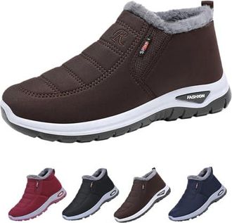 Generic Bottes dhiver doubl&eacute;es de fourrure pour femme - Bottes orthop&eacute;diques imperm&eacute;ables - Bottes de neige chaudes &agrave; enfiler - Coupe large - Chaussures de ma