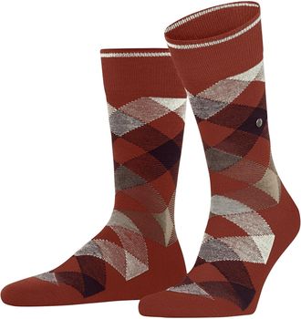 Burlington Herren Socken Newcastle M So Wolle gemustert 1 Paar, Gelb Sunset 8038, 40-46