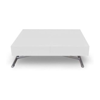 Paris Prix Table Basse Relevable Lift 120-190cm Blanc