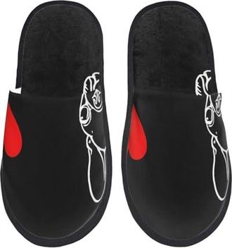 Generic Bouledogue Fran&ccedil;ais Homme Femme Pantoufles Chaud Chaussons L&eacute;g&egrave;res Chaussures De Maison Pour Maison Int&eacute;rieur Hiver M