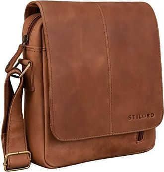 STILORD Matt Sac en Cuir Homme Petit Vintage Sacoche Bandoulière Sacs dépaule Messager Vintage, Couleur:taranto - marron