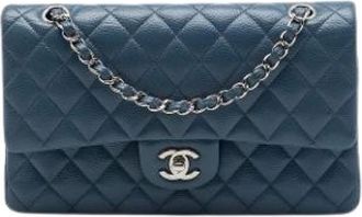 Chanel Sac bandouli&egrave;re vintage double rabat Pre-owned - Femme - Pre-owned - Bleu - Taille: ONE Size