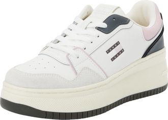 Tommy Jeans Damen Tjw Retro Basket Flatform En0En02916 Low Top, BEIGE (Ecru/Hawaii Orchid), 40 EU