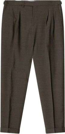 BRIGLIA 1949 Homme, Pantalons, Brun, Taille: M Pantalon de Costume Pliss&eacute;