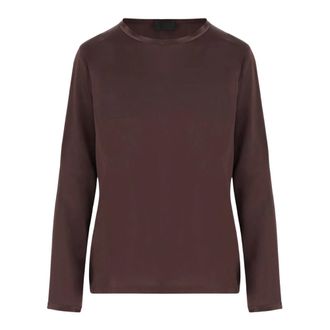 F.it Femme, Tops, Brun, Taille: 46 FR Pull en soie stretch