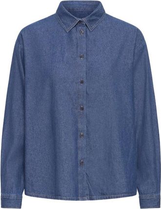 Ichi Ichi, Femme, Blouses et Chemises, Bleu, Taille: 46 FR Chemise &agrave; manches longues