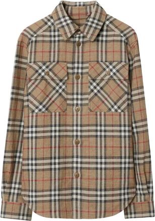 Burberry Homme, Chemises, Multicolore, Taille: M Chemise en flanelle &agrave; carreaux Heritage &agrave; boutons