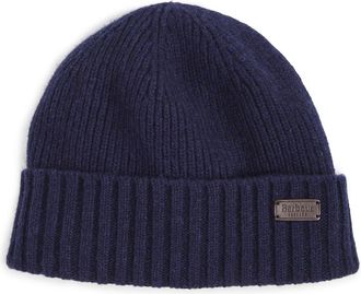 Barbour Mens Carlton Beanie Hat - Navy