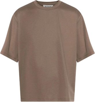 R&oacute;he Femme, Tops, Brun, Taille: 36 FR T-shirt &agrave; manches courtes et col rond