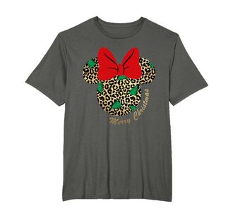 Disney Weihnachten Minnie Mouse Leopard Christmas T-Shirt