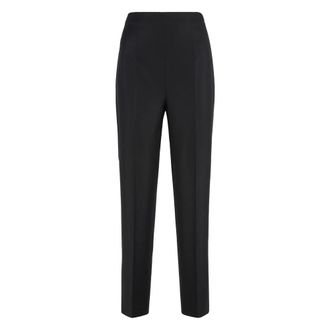 Alberta Ferretti Wollhose mit seitlichem Rei&szlig;verschluss - - Trousers - Damen - Schwarzk - S