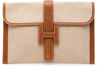 Herm&egrave;s Clutches - Toile Jige 29 - Gr. unisize - in Braun - f&uuml;r Damen