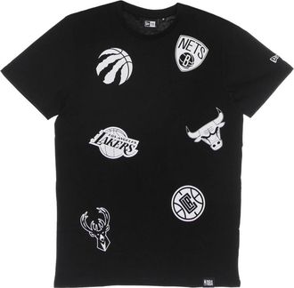 New Era NBA Multi Team Schwarzes Tee Shirt - - Tops - Herren - Schwarzk - S
