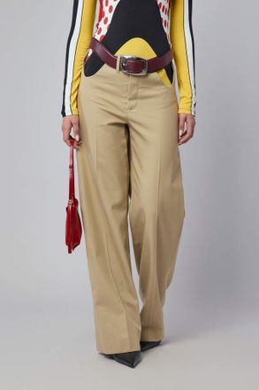 Jean Paul Gaultier Chino Trousers With Open Front Curves And Belt
