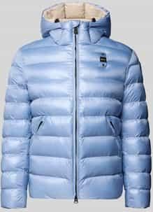 Blauer Steppjacke mit Zweiwege-Rei&szlig;verschluss Modell ADAMS
