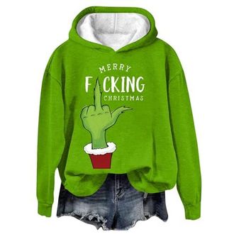 Generic Le Grinch Sweat A Capuche Femme Oversize Noël Vêtements Pulls The Pull 2025 Pilou De Sweatshirts Adulte Pyjama Chaud Polaire Vetement Plaid Christmas 