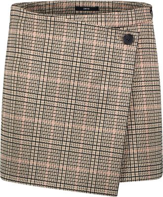 Zero Damen Hosenrock mit Wickeloptik 38, BeigeBlack