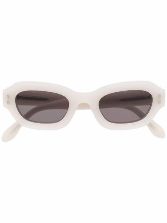 Isabel Marant lunettes de soleil &agrave; monture ronde - Blanc