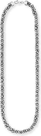 Save Brave Larry Collier byzantin en acier inoxydable argenté - Longueur : 55 cm - Sans nickel, sans plomb - Avec emballage à bijoux, 55 cm, Acier inoxydable, Pa