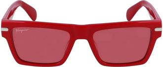 Ferragamo Homme, Accessoires, Rouge, Taille: ONE Size Sf1086S541960 Lunettes de soleil