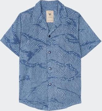 OAS Oas Company - Chemise col V &agrave; revers imprim&eacute;e en coton - Taille XL