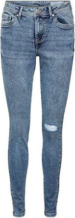 Vero Moda Jean Skinny VMTANYA Taille Moyenne Skinny Fit Jeans Medium Blue Denim S 32 Medium Blue Denim S / L32