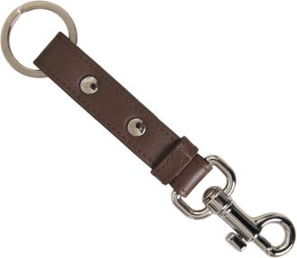 Dolce & Gabbana unisex, Accessoires, Brun, Taille: ONE Size Leather Keyring
