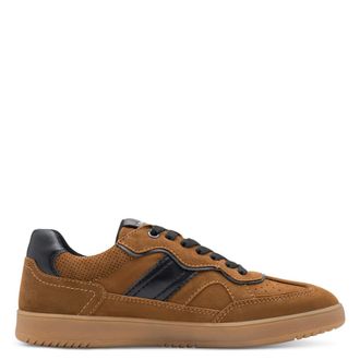 s.Oliver Damen Sneaker flach Low Top Freizeit, Braun (Cognac), 38 EU