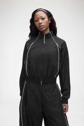 Ganni x lululemon Jacke mit Struktur und Volant-Details - Gr&ouml;&szlig;e XS schwarz