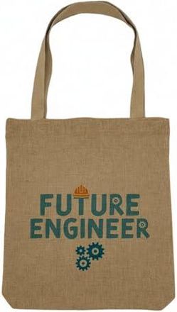 Fabulous Sac Shopping Tote Bag Aspect Lin - Future Engineer Job Science - Sac de Courses Toile Epaisse 360g Beige Naturel Cabas Port&eacute; Epaule Solide Imprim&eacute; en 