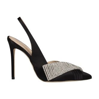 Hibourama Bags Femme, Chaussures, Noir, Taille: 38 EU Escarpins Slingback Cristal Pliss&eacute;