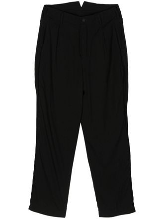 Yohji Yamamoto pleat-detail straight-leg trousers - Noir