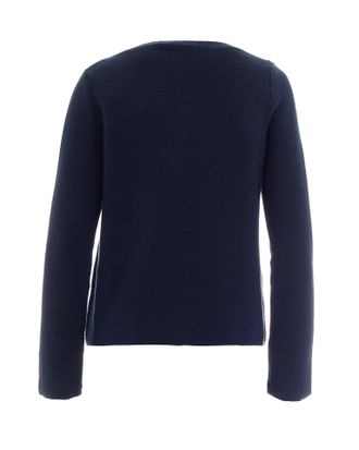 Max Mara Womens Boxy Knit Jumper Blue Cotton Jumpers Sweater