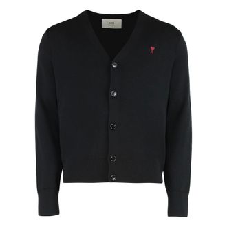 Ami Homme, Pulls, Noir, Taille: M De Coeur Cardigan