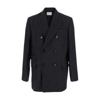 Ami Doppelreihiger Blazer im Boxy Fit - - Jackets - Herren - Grau - M