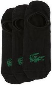 Lacoste Lot de trois paires de chaussettes invisibles en coton m&eacute;lang&eacute;